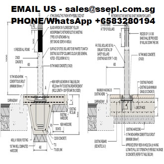 Safety Bollard At Bus Stop (LTA/SDRE14/14/BOL3) Fabricator In Singapore ...